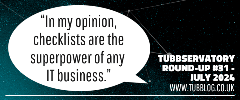 Tubbservatory Round-Up #31 – July 2024